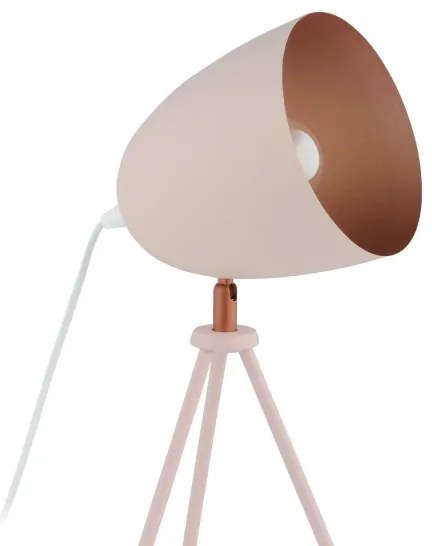 Eglo 49727 - Stolní lampa CHESTER 1xE27/60W/230V bílá/měděná