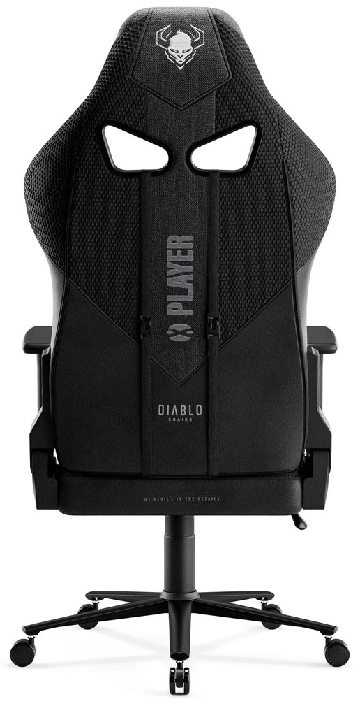 Látková herní židle Normal Size, černá: Diablo X-Player 2.0