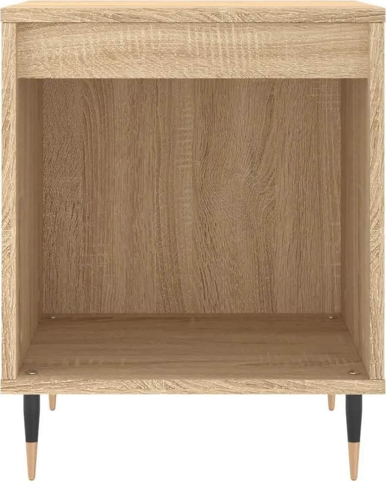 vidaXL Noční stolek 40x35x50 cm kompozitní dřevo [830706] Barva: bílá s vysokým leskem