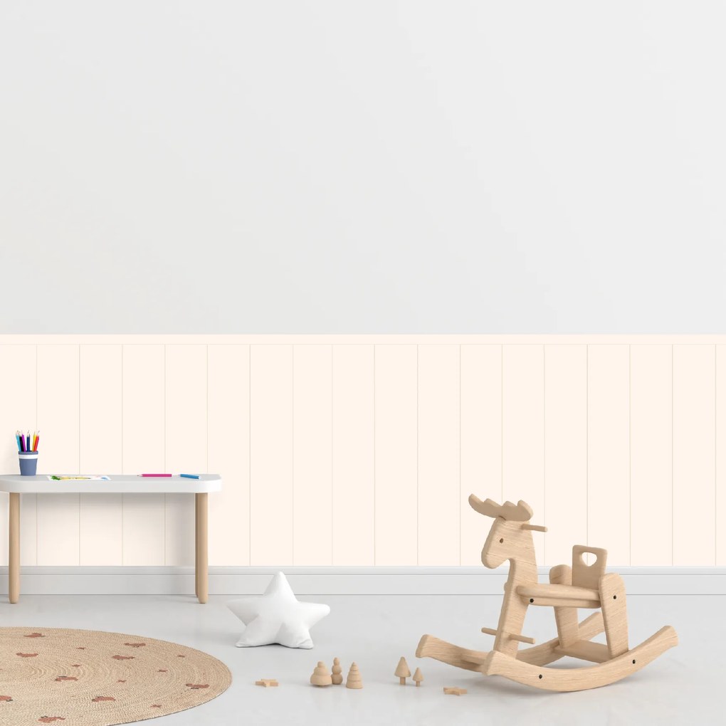 PIPPER. Textilní samolepící tapeta - Obdélník - Krémová barva Barva: Bledá, Velikost: 80cm