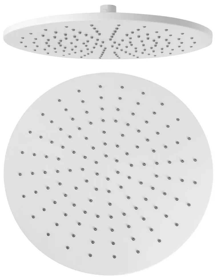Bílá mosazná hlavová sprcha ø 30 cm – Sapho
