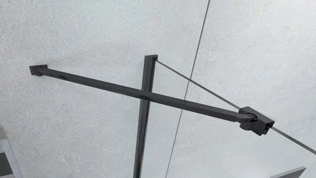 BETA COMBI BLACK 80x100 Clear Obdélníkový sprchový kout bez vaničky
