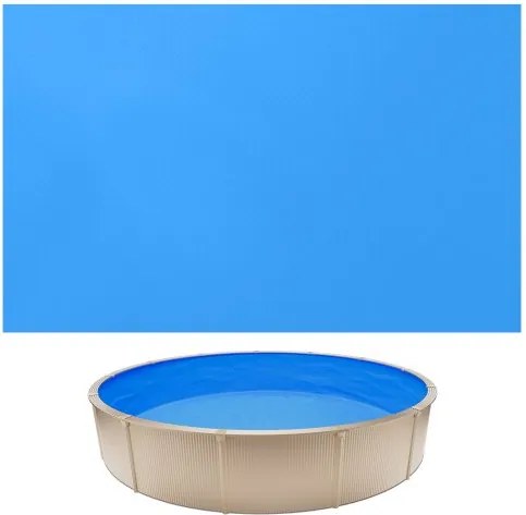 Bazénová fólie VEVOR 350,5 cm, kulatá překrývající se bazénová fólie pro výšku stěny 90 cm, prémiový vinyl, snadná instalace s nepropustnými záplatami, určená pro nadzemní použití s ​​ocelovými stěnami, venkovní, modrá