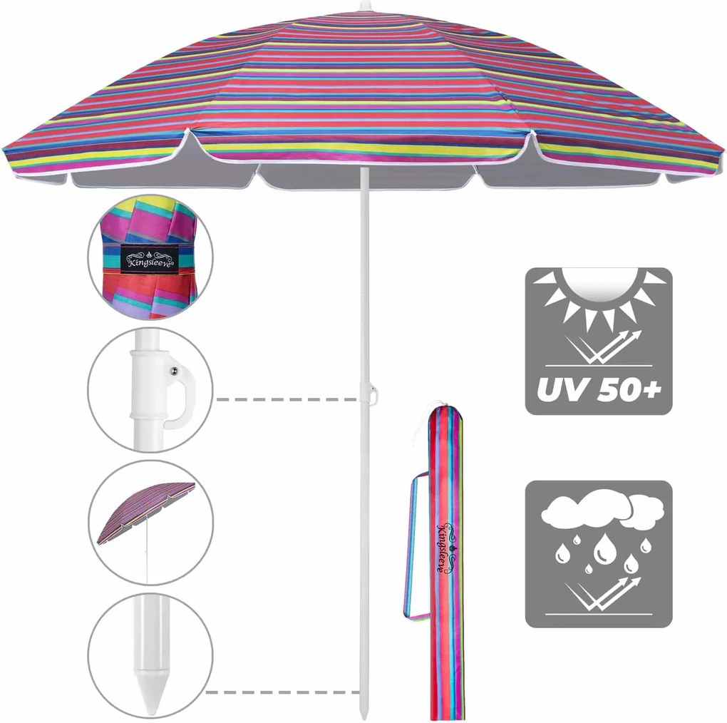 Plážový slunečník Williams 200 cm vícebarevný