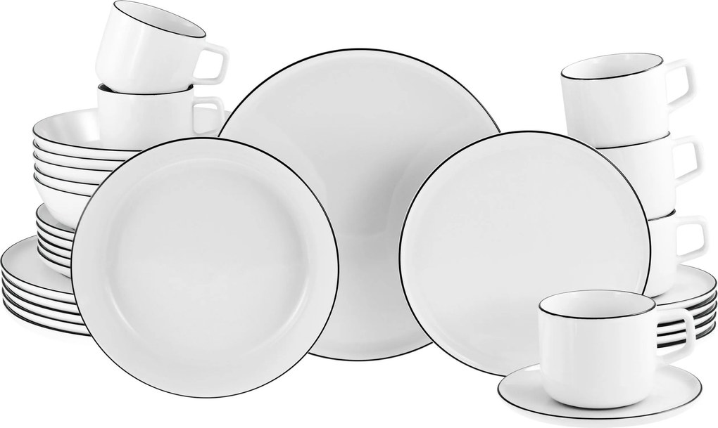 XXXLutz KOMBINOVANÁ SOUPRAVA Chef Collection Black Line 30dílné Creatable - Online Only nádobí - 007768054303