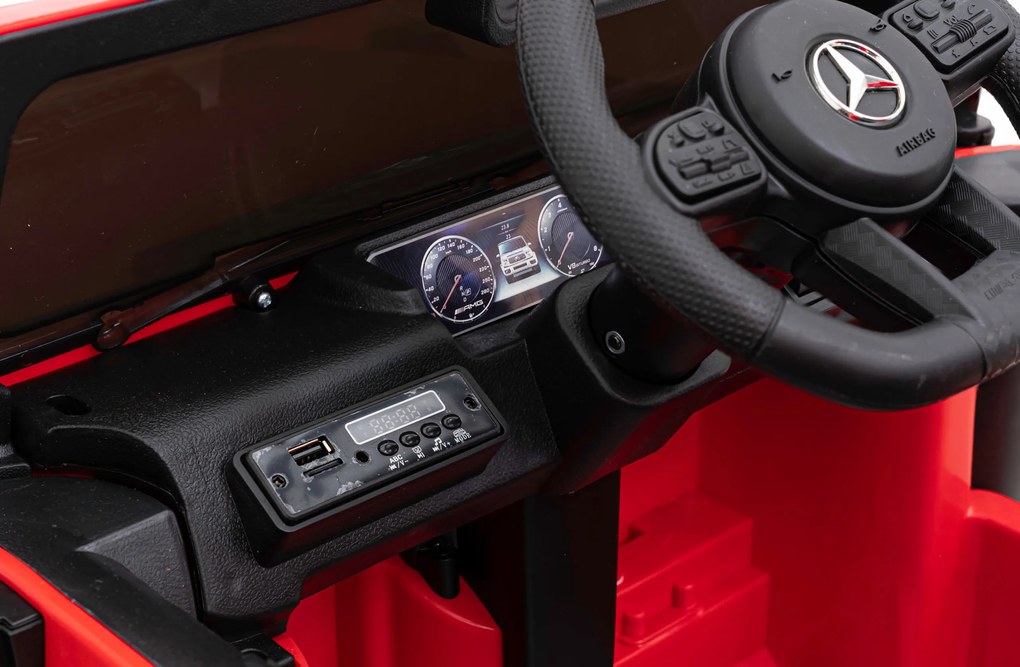 Ramiz Elektrické auto Mercedes AMG G63 pro děti červené + dálkové ovládání