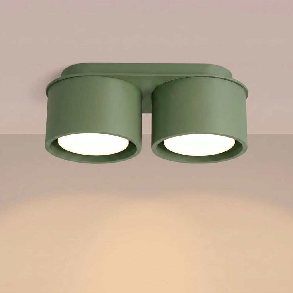 Sollux Lighting Stropní svítidlo MODO 2 olivově zelené GX53