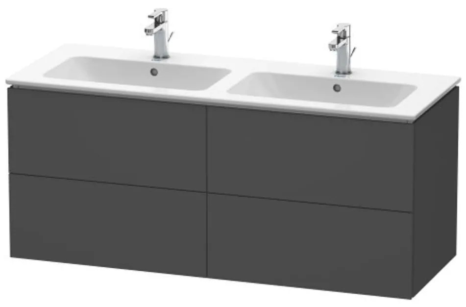 Duravit L-Cube - Umyvadlová skříňka 55x129x48 cm, 4 zásuvky, grafit mat LC625904949