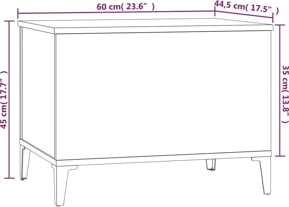 vidaXL Konferenční stolek 60x44,5x45 cm kompozitní dřevo [819578] Barva: dub sonoma