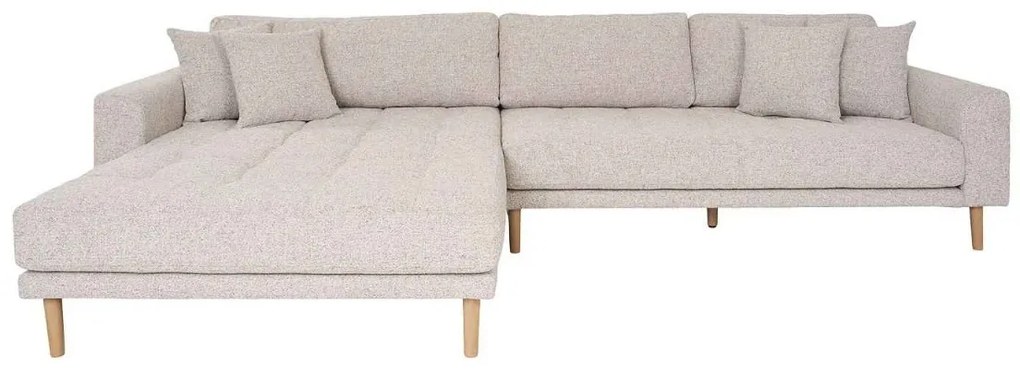 Designová rohová sedačka Ansley 290 cm béžová - levá