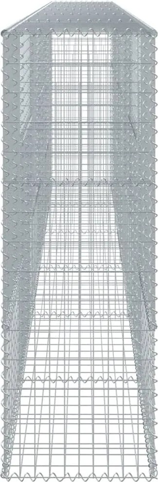 Gabionový koš s víkem 600 x 50 x 150 cm pozinkované železo 3295159