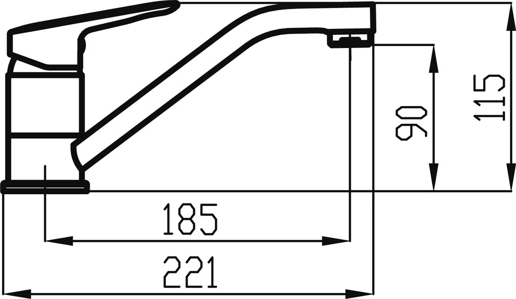 Novaservis, Umyvadlová dřezová baterie Metalia 54, chrom, 54096-0
