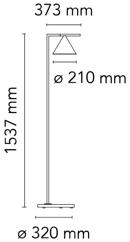 Flos Captain Flint, lampa se stmívačem v kombinace mramoru a antracitu, 20W LED 2700K, výška 153,7cm