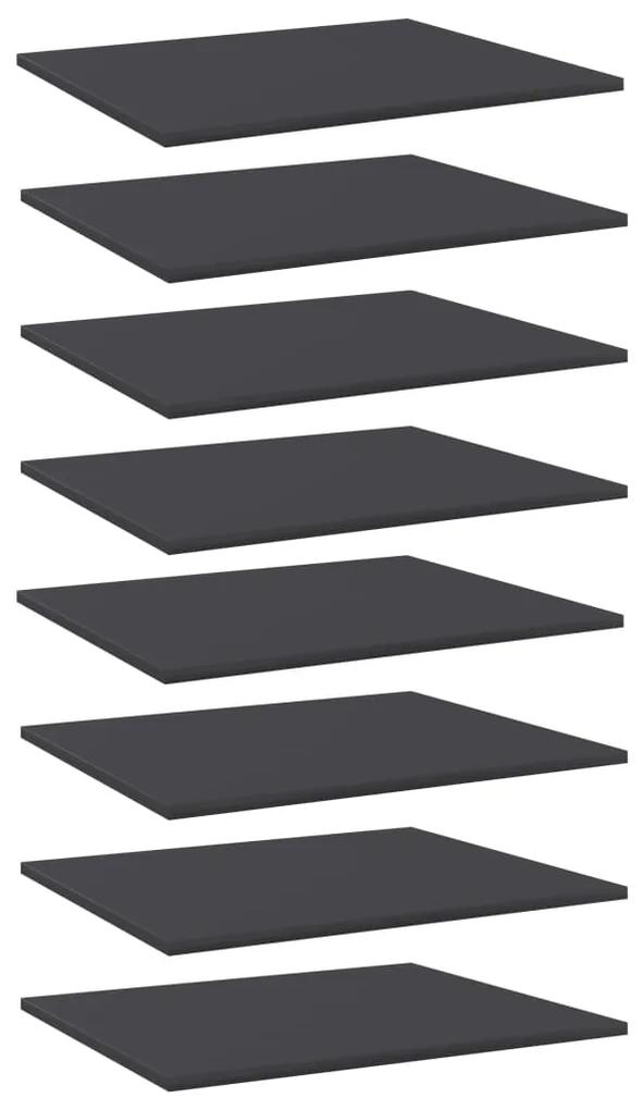 Přídavné police 8 ks šedé 60 x 50 x 1,5 cm dřevotříska - Default Title