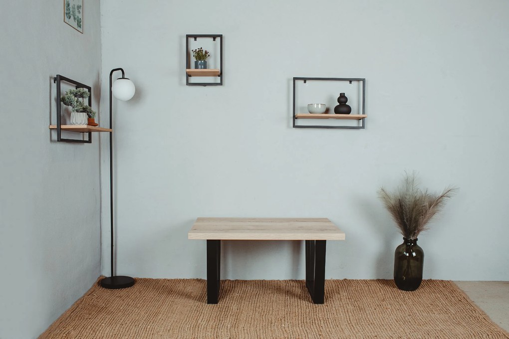 Wudboys Konferenční stolek Véčko Barva kovu: Bílá, Dřevo: Jasan, Rozměr: 1100X600, moderní skandinávský styl
