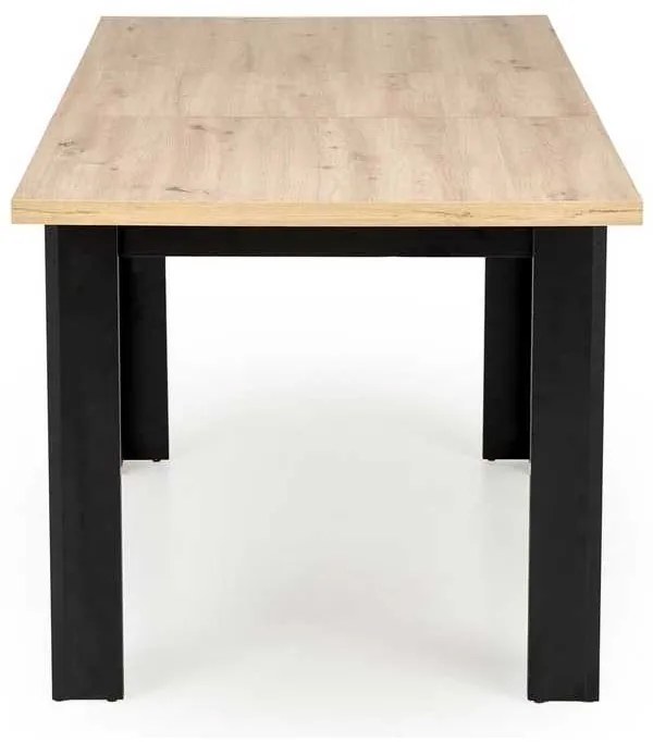 Jídelní stůl Aseado, dub artisan / černá