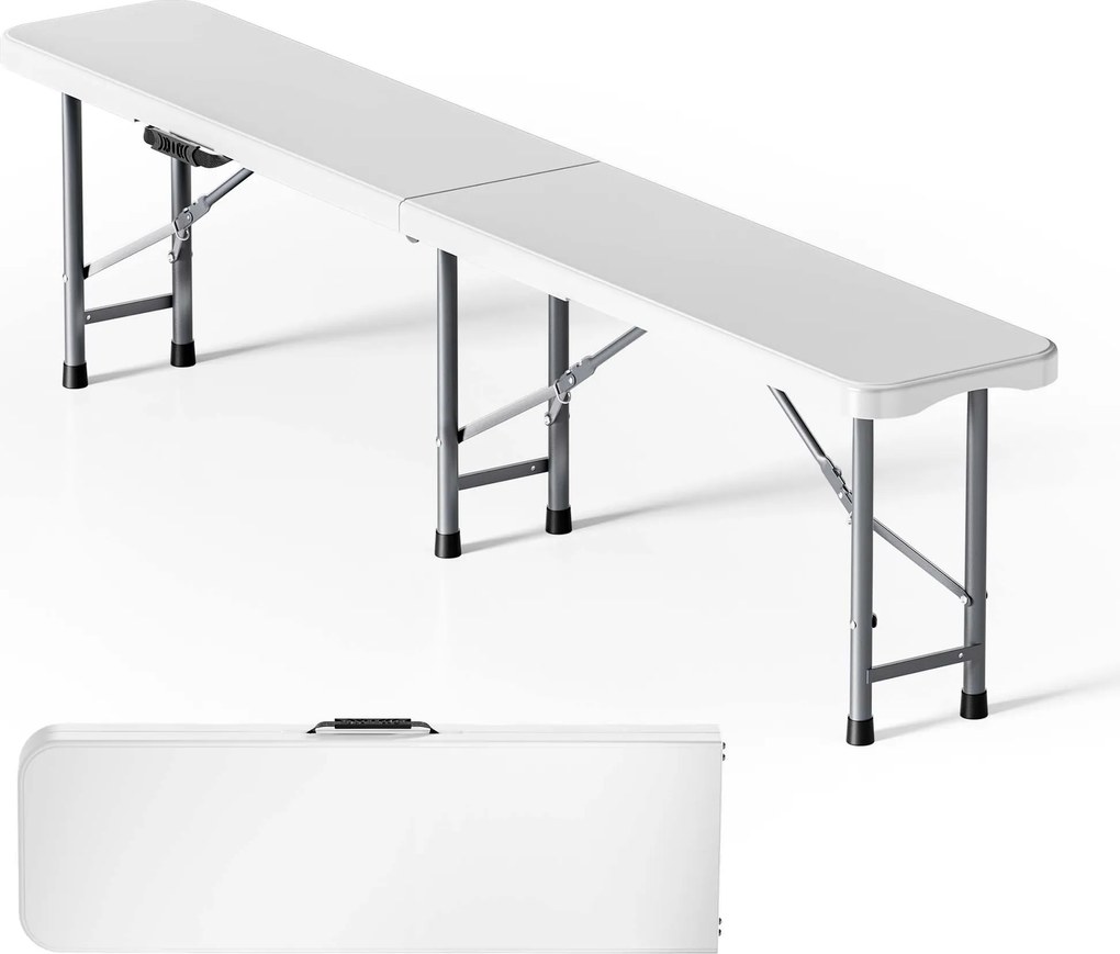 Kempingový nábytek Wiltec – 180 × 30 × 43 cm (61026)
