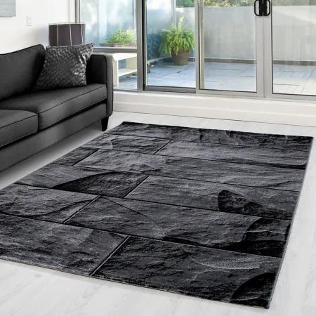 Koberce Breno Kusový koberec PARMA 9250 Black, Šedá, Černá, Vícebarevné, 140 x 200 cm