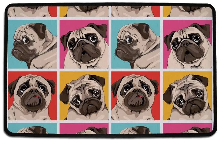 Rohožka which pug, 60 x 40 cm