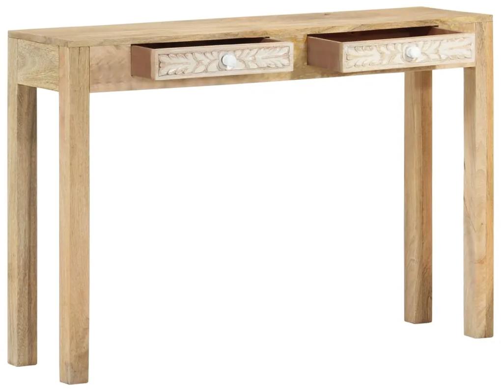 vidaXL Konzolový stolek 110x30x75 cm masivní bělené mangovníkové dřevo