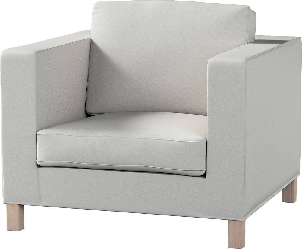 Potah na křesko IKEA Karlanda, krátký barva šedá látka pletený vzor