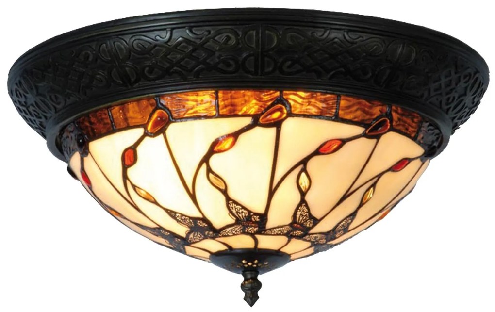 Stropní světlo Tiffany Nature - Ø 38*19 cm 2x E14 / max 40w