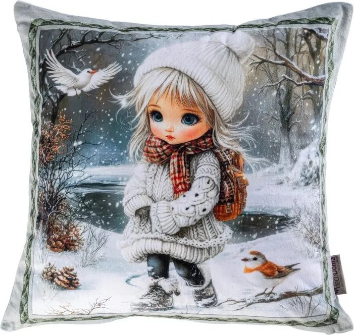 Sada 3 ks povlaků na polštářky WINTER GIRLS 45 x 45 cm