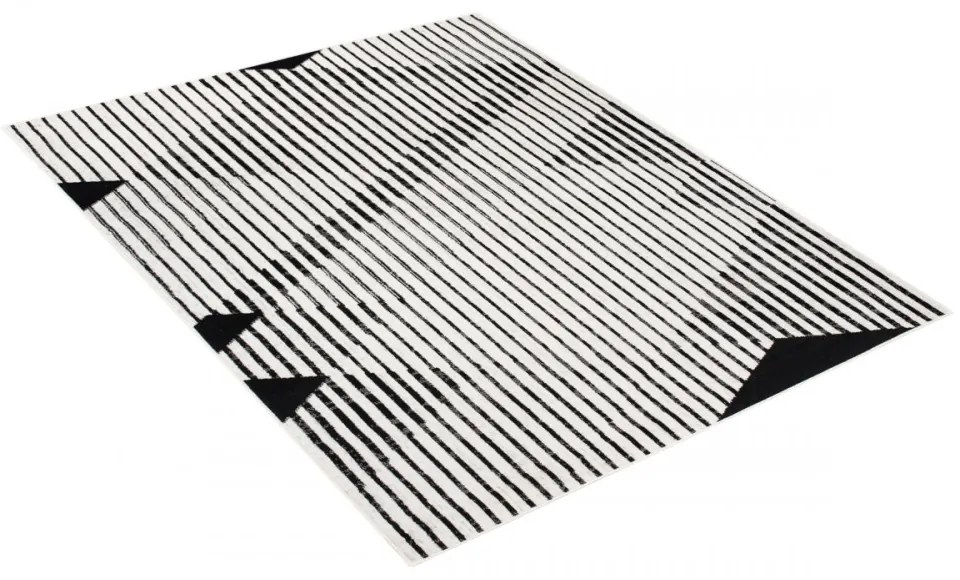 Kusový koberec PP Dextra krémovočerný 80x150cm