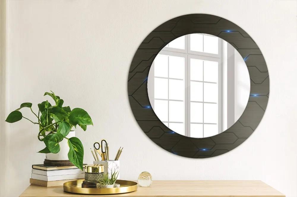 Kulaté dekorativní zrcadlo Futuristický abstrakt fi 50 cm