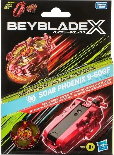 Beyblade X Soar Phoenix Deluxe Launcher Set Červená