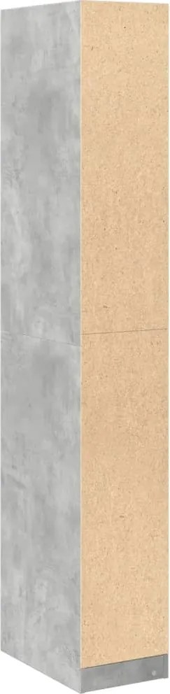 Šatní skříň betonově šedá 30 x 50 x 200 cm kompozitní dřevo 3307741