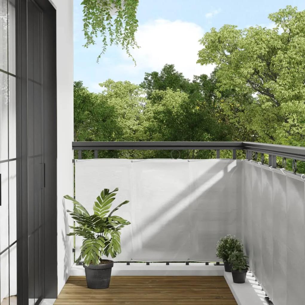 Balkonová zástěna světle šedá 90 x 600 cm 100% polyester oxford