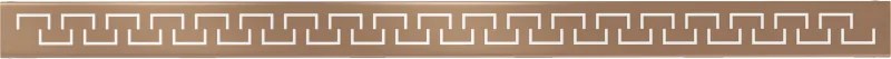 Mexen Flat, lineární podlahový žlab 100 cm, měděná matná, 1C24100