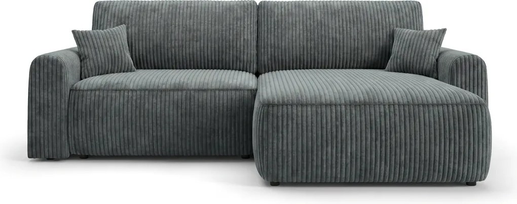 Rozkládací oboustranná sedací souprava do L NORDEN TILIA 250x140 cm, šedomodrá
