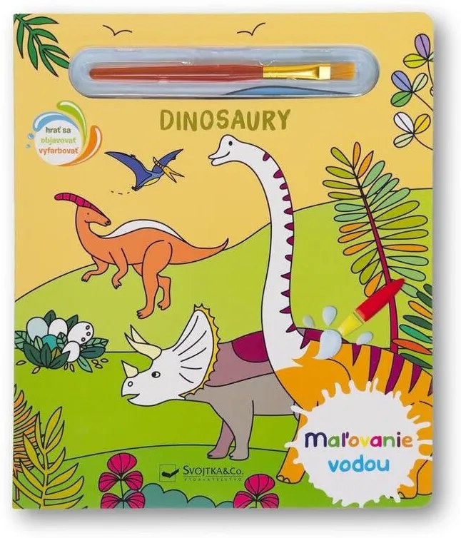 Maľovanie vodou dinosaury
