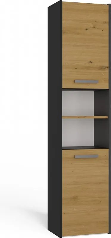 Koupelnový sloupek S40 antracit/dub artisan