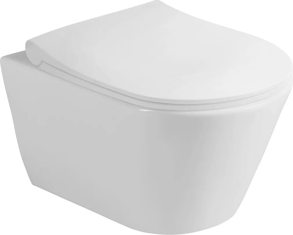 Sapho Sapho, AVVA závěsná WC mísa, Rimless, 35,5x53 cm, bílá, 100314
