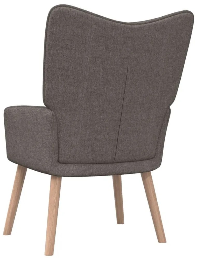 Petromila Relaxační židle se stoličkou taupe textil