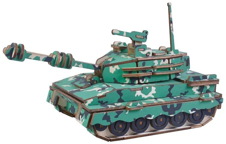 Woodcraft construction kit Woodcraft Dřevěné 3D puzzle Střední tank