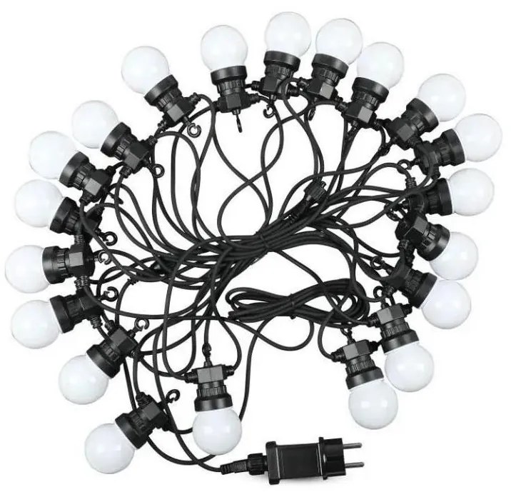 LED Venkovní řetěz STRING 10m 20xLED/0,5W/24/230V 3000K IP44