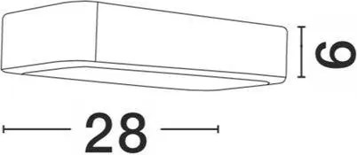 NV 9104021 Venkovní nástěnné svítidlo NED tmavě šedý hliník skleněný difuzor LED 2x6W 3000K 220-240V 2x38st. IP54 světlo po dvou stranách - NOVA LUCE