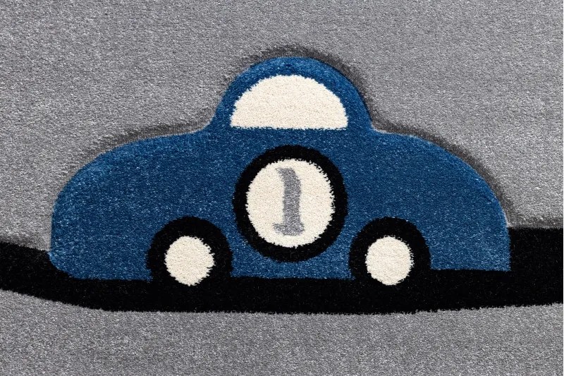 Dywany Łuszczów, Dětský kusový koberec Petit Toys cars grey, 160x220, šedá, dětský pokoj