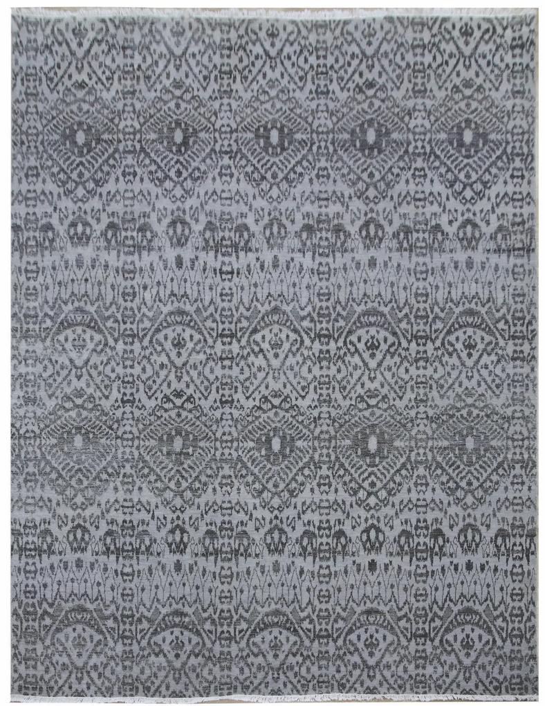 Diamond Carpets koberce Ručně vázaný kusový koberec Diamond DC-EKT L silver/black - 140x200 cm