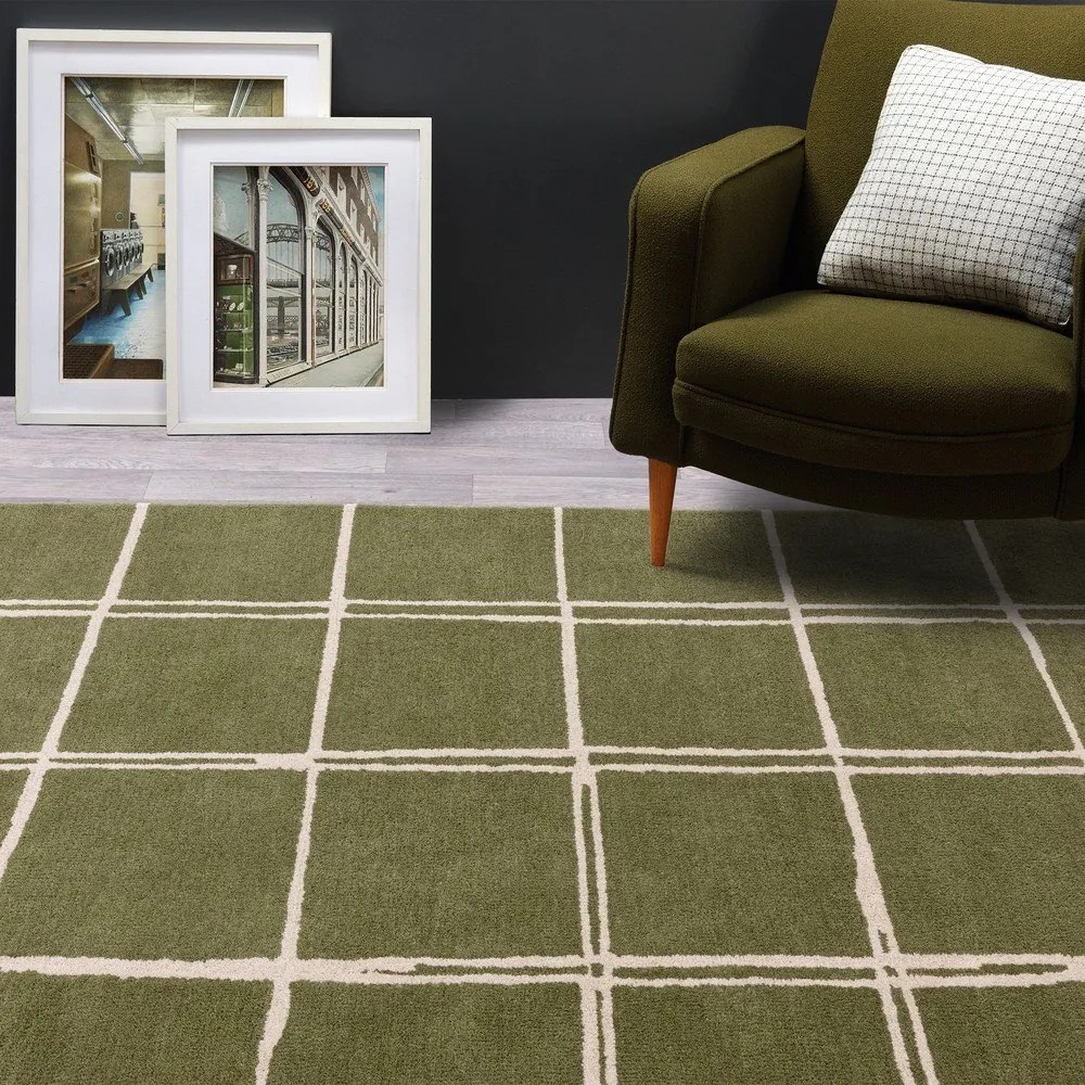 Zelený ručně tkaný vlněný koberec 200x290 cm – Asiatic Carpets