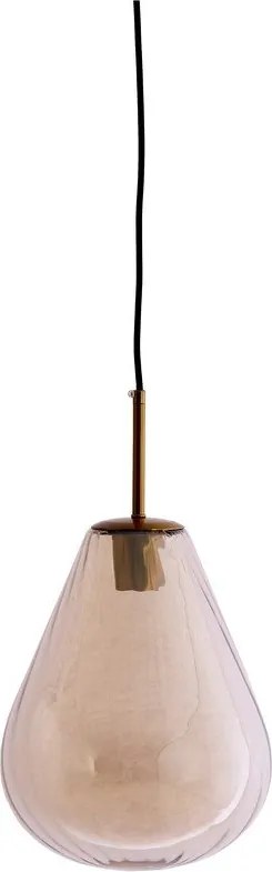 Jantarové závěsné svítidlo se skleněným stínidlem Leona – Light &amp; Living