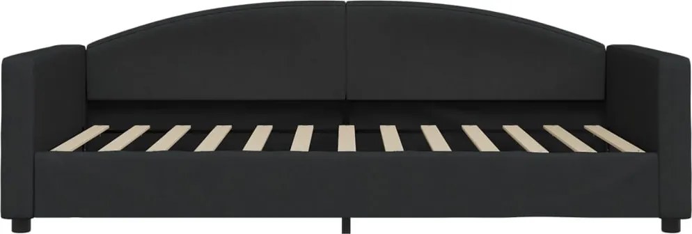 Válenda s matrací černá 100 x 200 cm textil 3197177