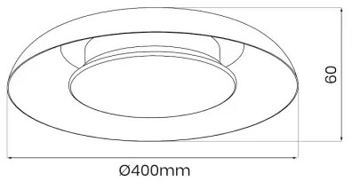LED Stropní svítidlo PIATTINO LED/30W/230V 3000/4000/6000K pr. 40 cm černá