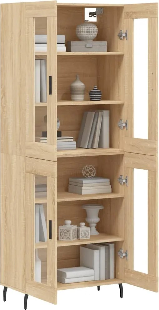 Skříň highboard dub sonoma 69,5 x 34 x 180 cm kompozitní dřevo 3198292