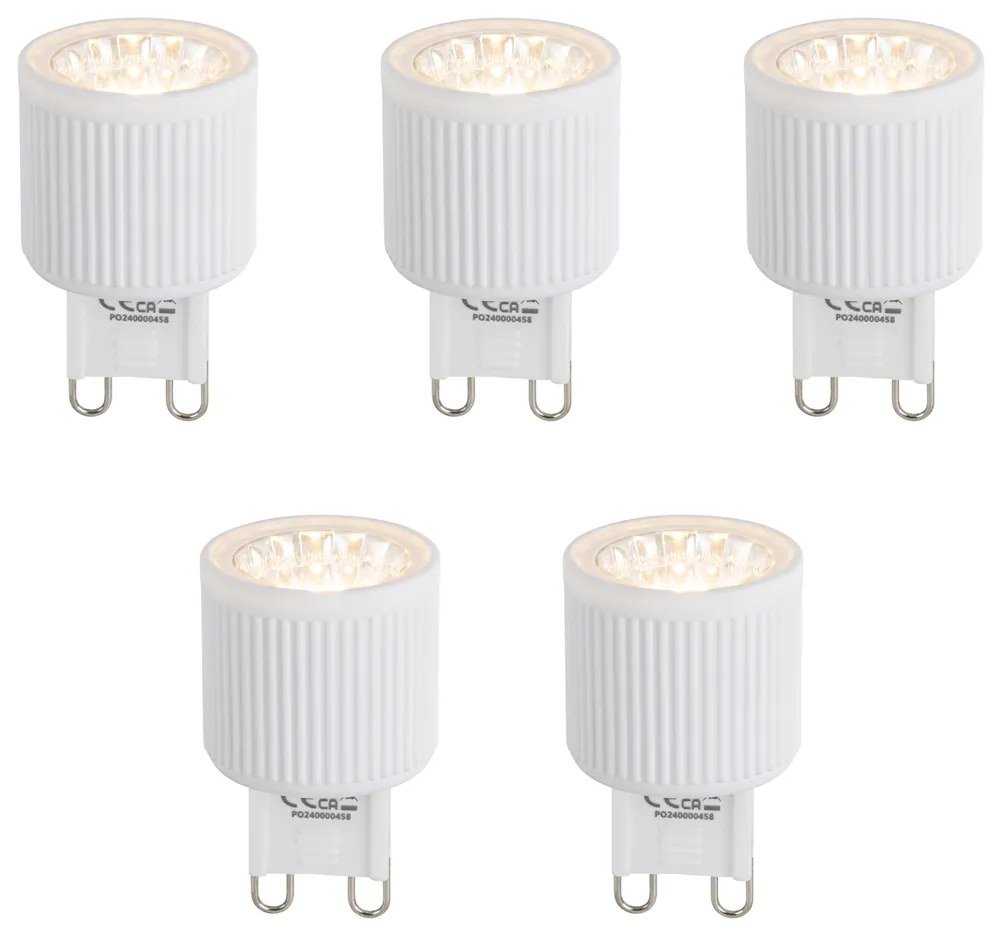Sada 5 G9 24mm 3-stupňové stmívatelné LED žárovky 3W 300 lm 2700K