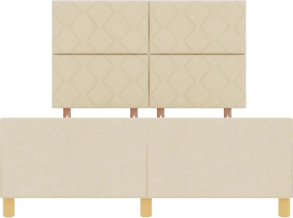Rám postele s čelo Krémová 160 x 200 cm textil 3344821